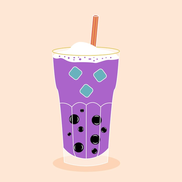 Refreshing Purple Bubble Tea with Tapioca Pearls | Jiffy Designs