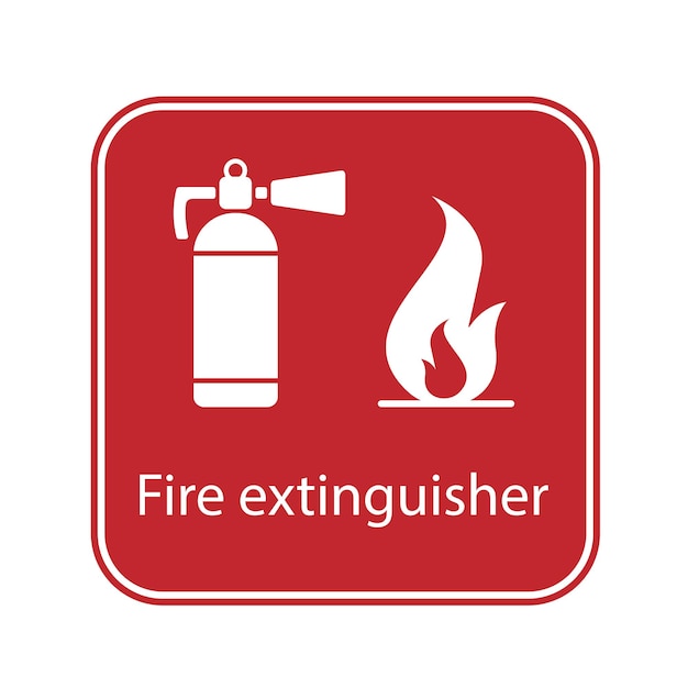 Iconic Fire Extinguisher Symbol in Bold Red Design | Jiffy Designs