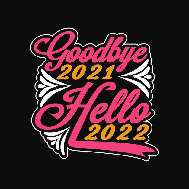 Vibrant Farewell and Welcoming Typography with Decorative Flourishes ...