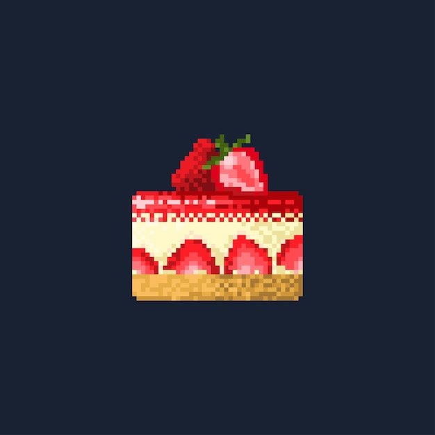Delectable Pixel Strawberry Shortcake on a Buttery Crust | Jiffy Designs