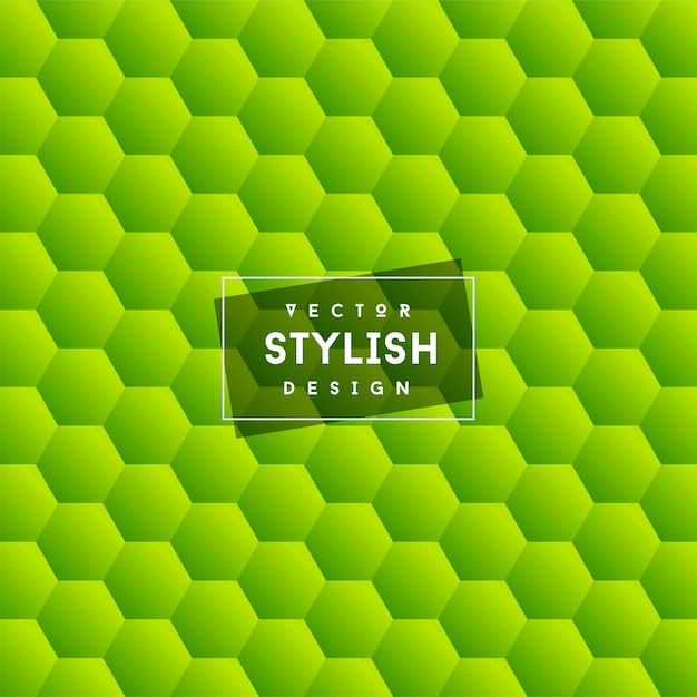 Vibrant Lime Green 3D Hexagonal Pattern with Text Overlay | Jiffy Designs