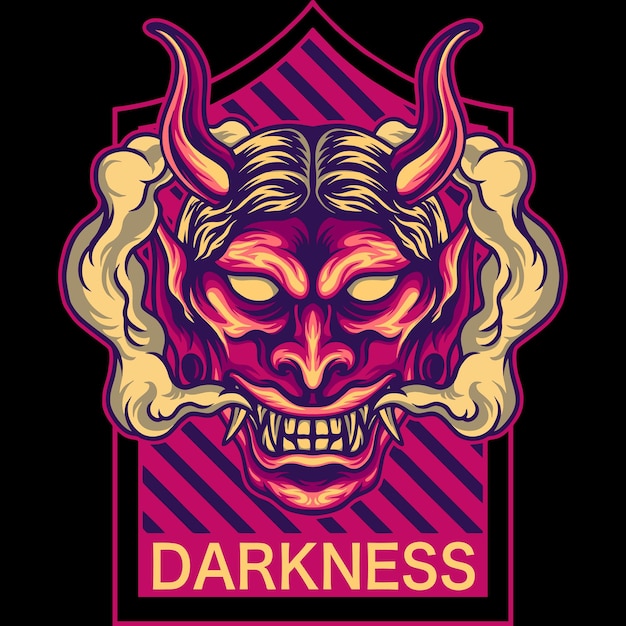 Menacing Demon Emblem of Darkness | Jiffy Designs