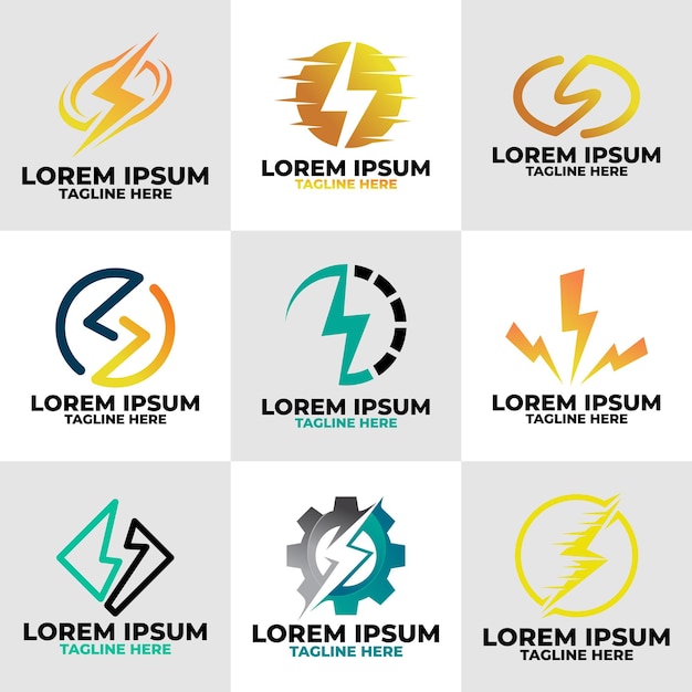 Dynamic Lightning Bolt Logos: Vibrant Energy Symbols | Jiffy Designs
