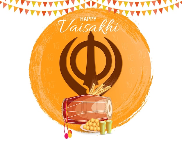 Vibrant Vaisakhi Celebration with Symbolic Imagery | Jiffy Designs