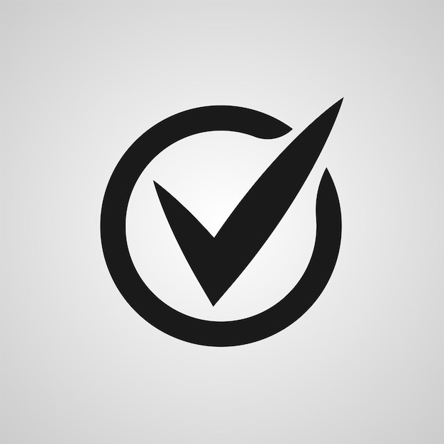 Simple Checkmark Symbol in Minimalist Circular Design | Jiffy Designs