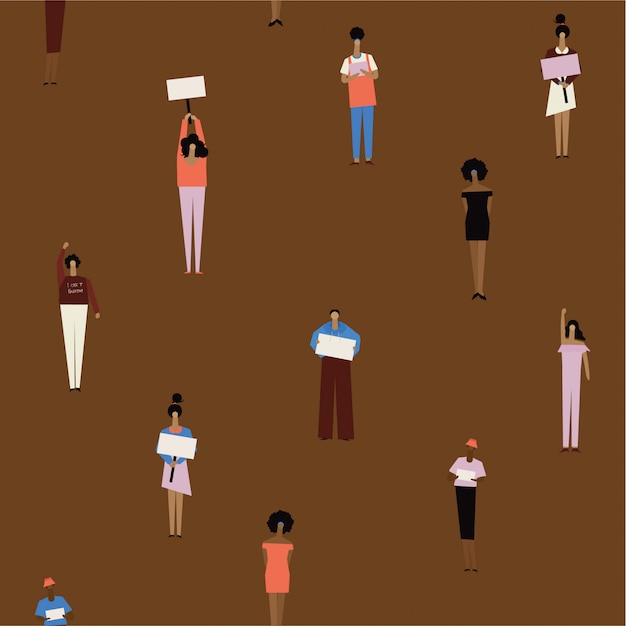 Diverse Crowd of Stylized People in Vibrant Outfits | Jiffy Designs