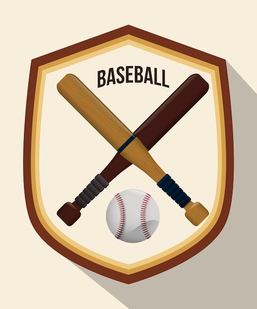 Iconic Baseball Emblem with Crossed Bats and Ball | Jiffy Designs