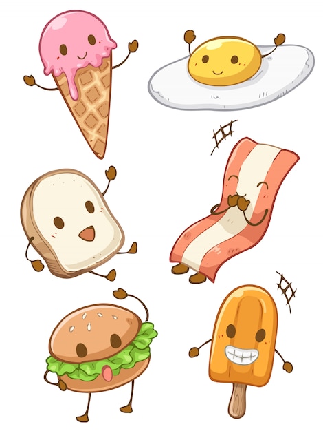 Delightful Foodie Emojis: A Playful Collection of Cartoon Treats ...