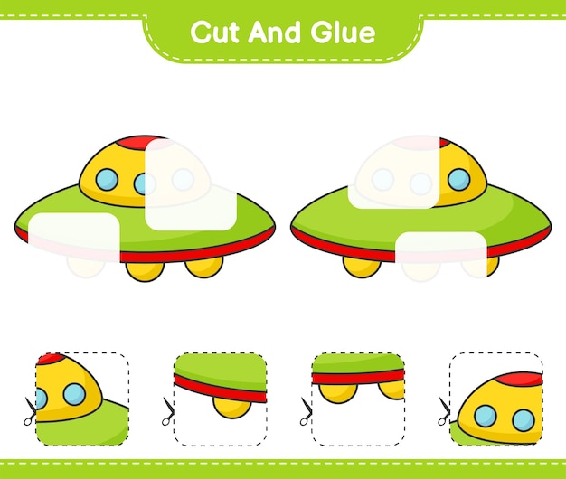 Vibrant and Playful Alien Spaceship Cut-and-Glue Craft Kit | Jiffy Designs