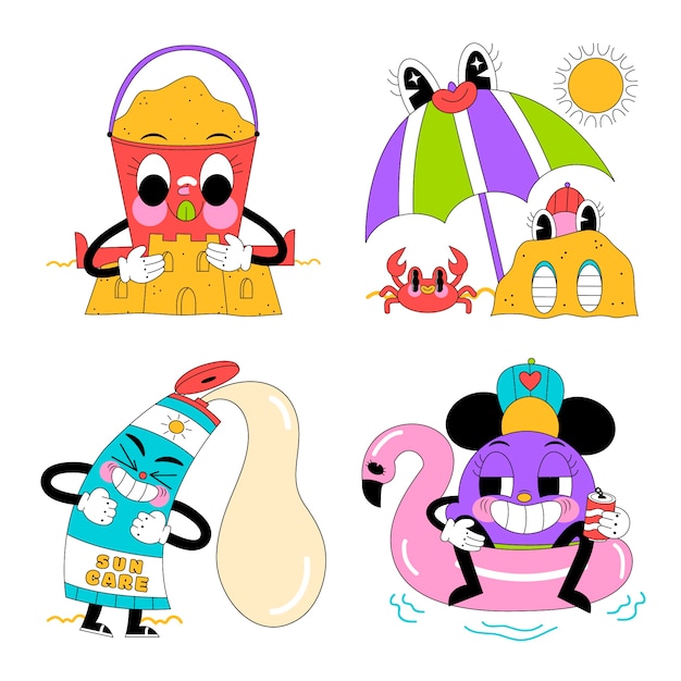 Whimsical Collection of Vibrant and Playful Characters | Jiffy Designs