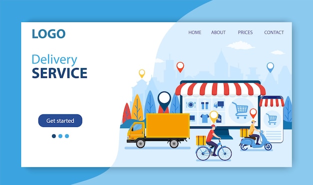 Vibrant Delivery Service with Storefront and Transportation | Jiffy Designs