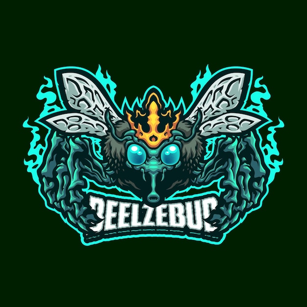 Fearsome Beelzebub: Demonic Moth Emblem Shines with Vibrant Hues ...