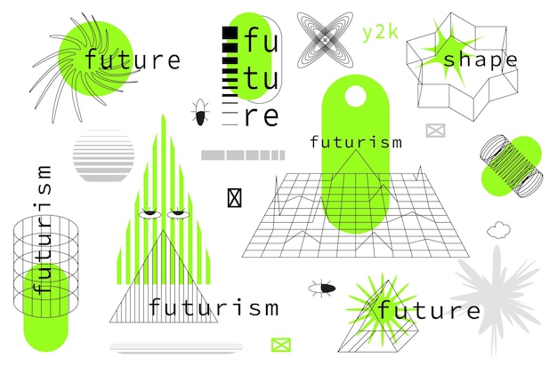 Vibrant Futuristic Symbols and Shapes in Geometric Design | Jiffy Designs