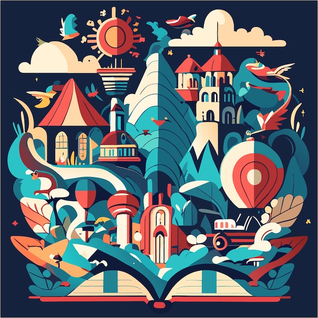 Whimsical Storybook Landscape with Magical Elements | Jiffy Designs