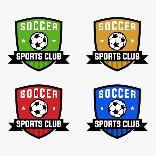 Vibrant Soccer Sports Club Emblem Collection with Diverse Designs ...