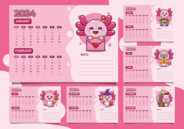 Adorable Cupid Creatures: A Playful 2024 Calendar | Jiffy Designs