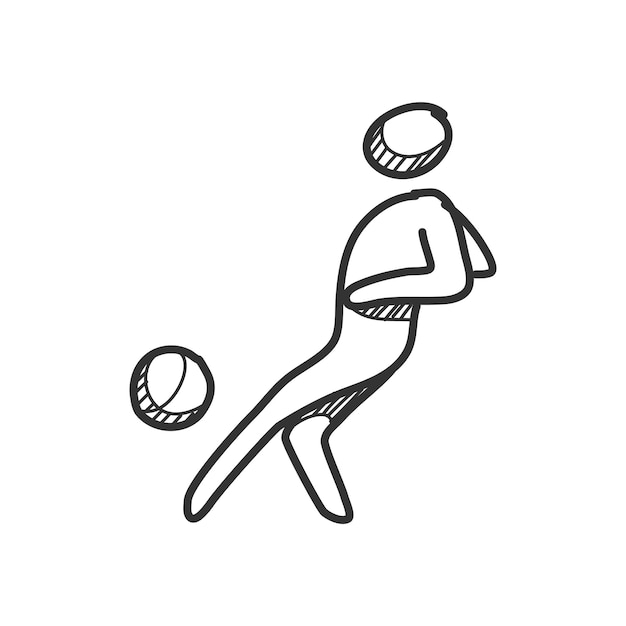 Playful Stick Figure Catching a Ball | Jiffy Designs