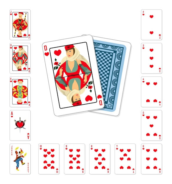 Vibrant Heart-Themed Playing Card Collection | Jiffy Designs