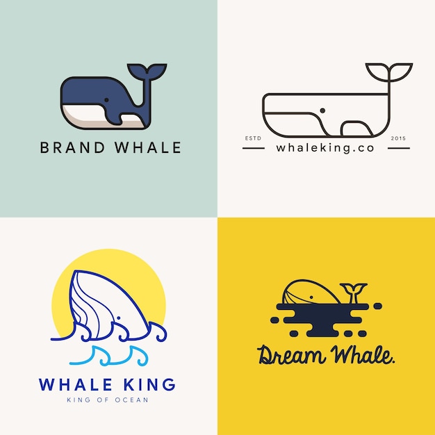 Vibrant Whale-Themed Graphic Design Collection with Diverse Imagery ...