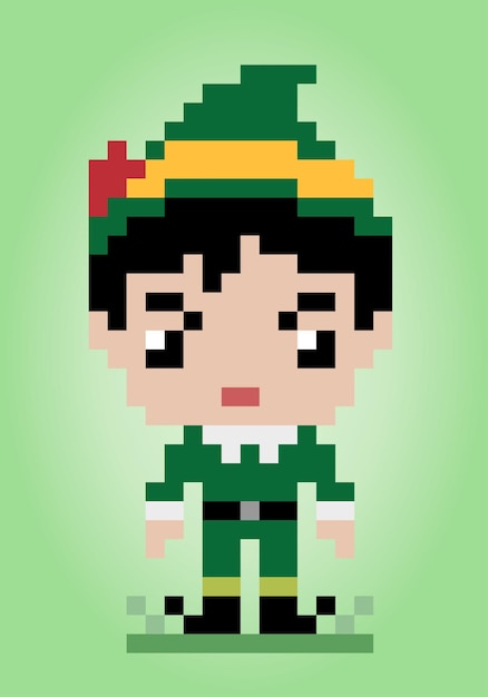 Whimsical Elf Pixel Art Character | Jiffy Designs