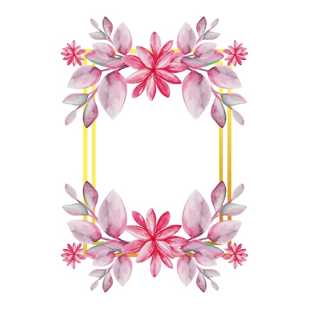Vibrant Floral Frame with Delicate Petals and Leaves | Jiffy Designs