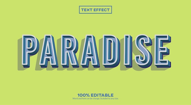 Vibrant Retro Paradise Text with Dimensional Effect | Jiffy Designs