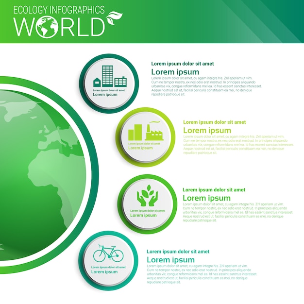 Eco-Friendly Infographic with Global Sustainability Icons | Jiffy Designs