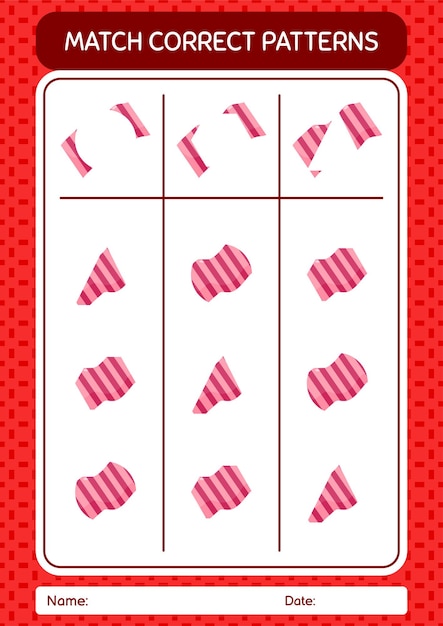 Vibrant Pink Striped Pattern Matching Activity | Jiffy Designs