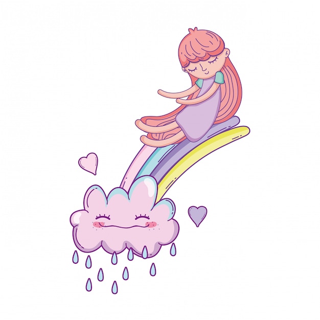 Whimsical Daydreamer Riding a Colorful Cloud | Jiffy Designs