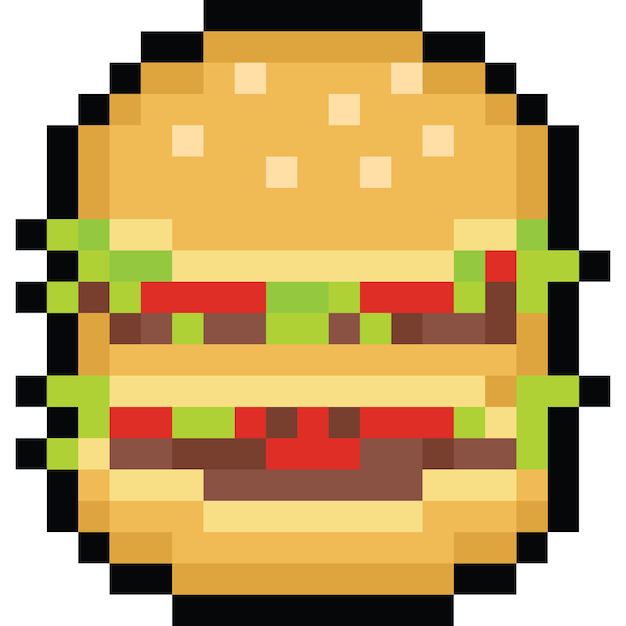 Mouthwatering Pixel Burger: A Delectable Delight | Jiffy Designs