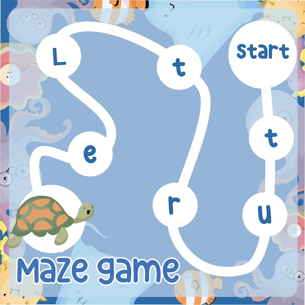 Playful Turtle Maze Game with Vibrant Imagery | Jiffy Designs