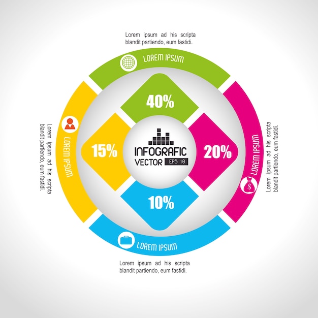 Vibrant Infographic Wheel Showcasing Diverse Data Segments | Jiffy Designs