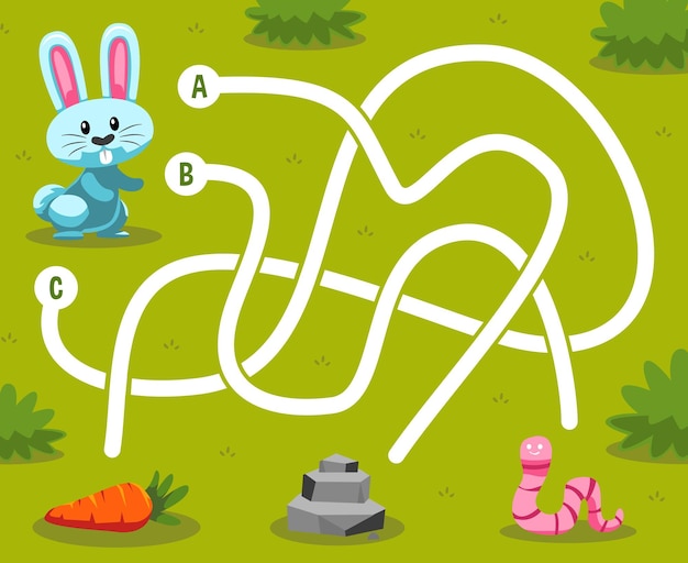 Adorable Bunny's Whimsical Maze Adventure in the Garden | Jiffy Designs