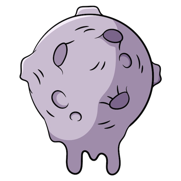 Whimsical Celestial Orb with Playful Craters and Textures | Jiffy Designs