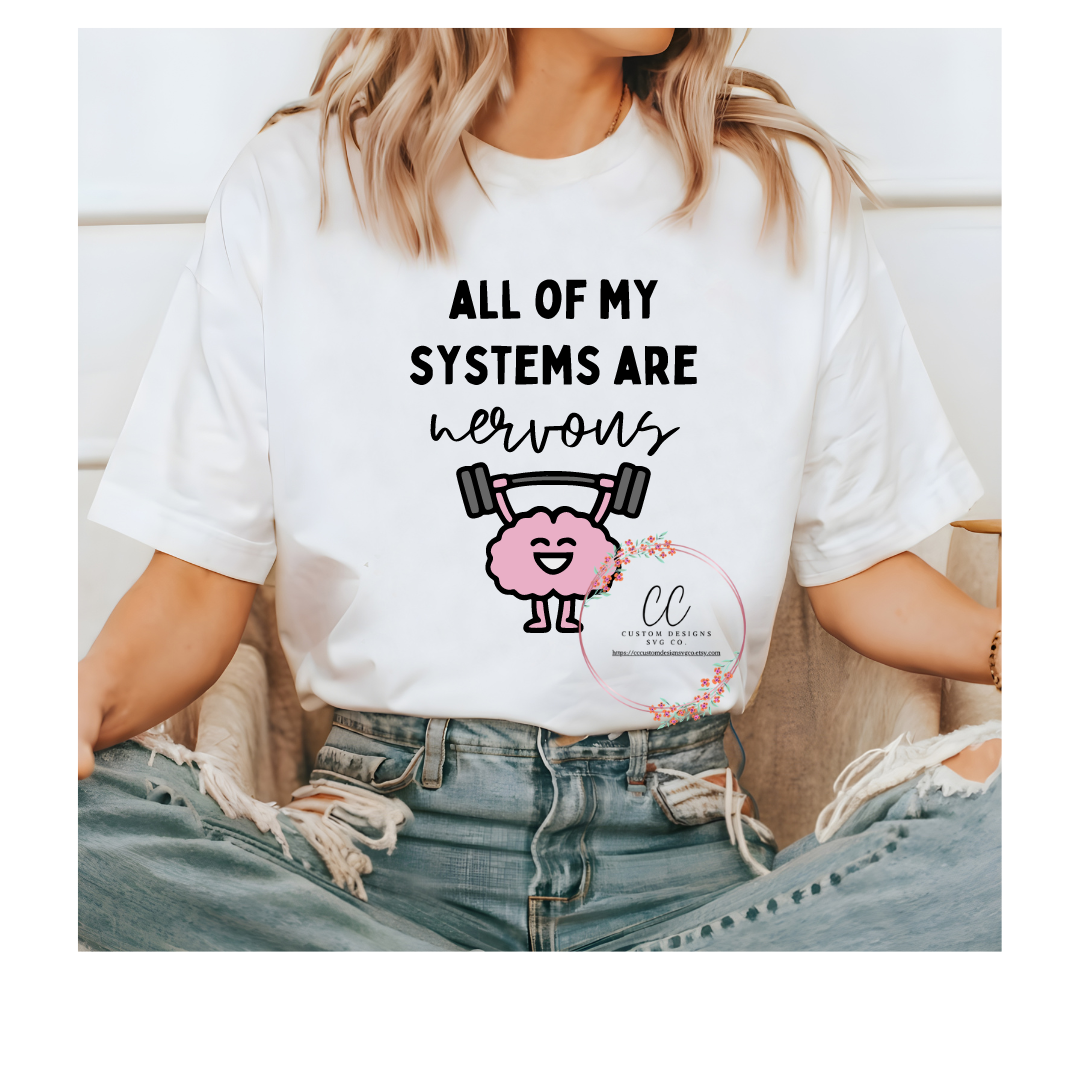 All Of My Systems Are Nervous Svg, Mental Health Svg, Anxiety Svg, Be ...