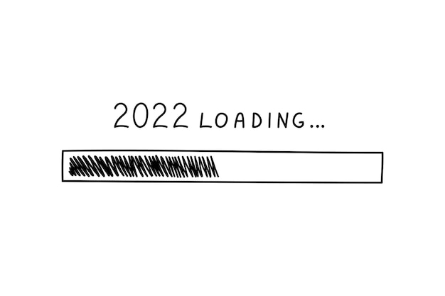 Minimal Monochrome Loading Screen for the New Year 2022 | Jiffy Designs