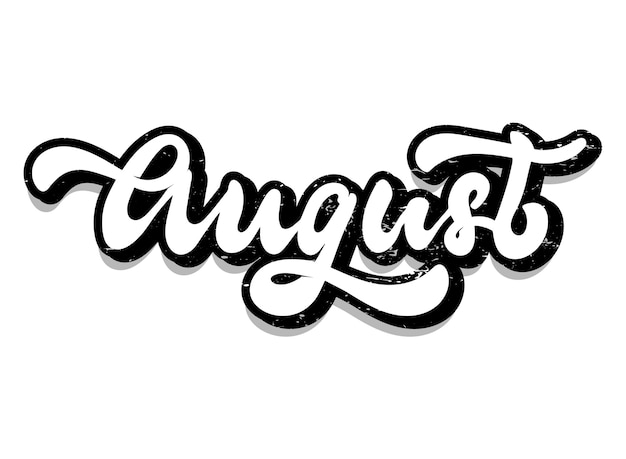 Elegant Cursive August Typography Graphic | Jiffy Designs