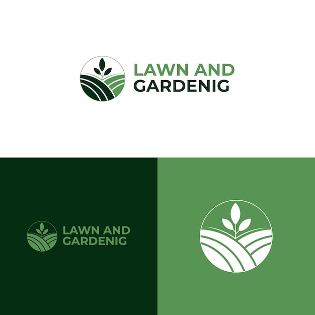 Minimalist Green Leaf and Lawn Gardening Logo Design | Jiffy Designs