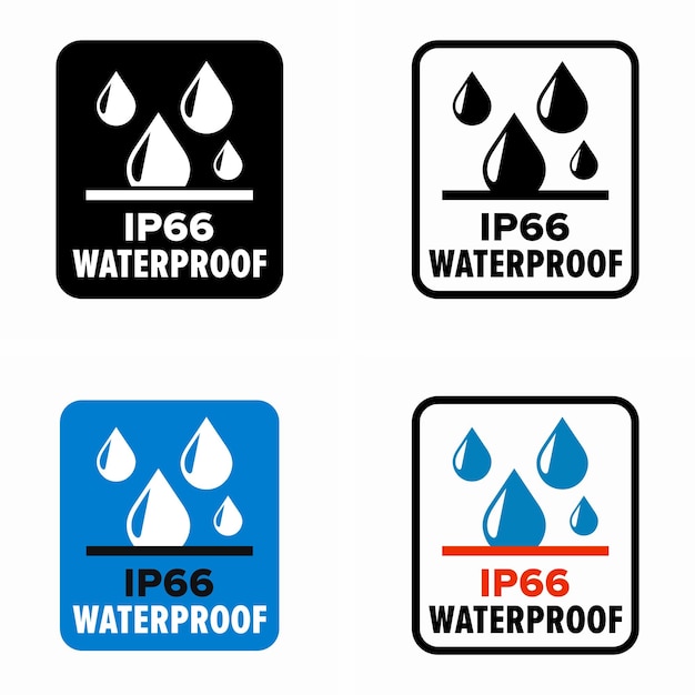 Minimalist Waterproof Symbols in Contrasting Color Palettes | Jiffy Designs