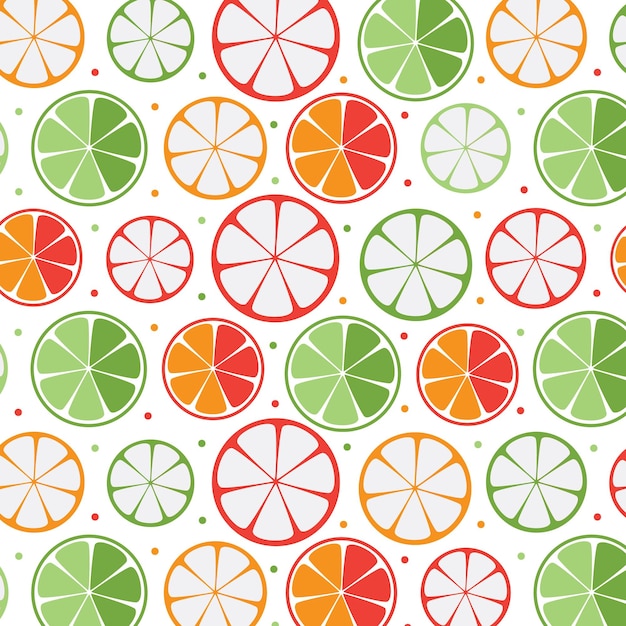Vibrant Citrus Fruit Slices Seamless Pattern | Jiffy Designs
