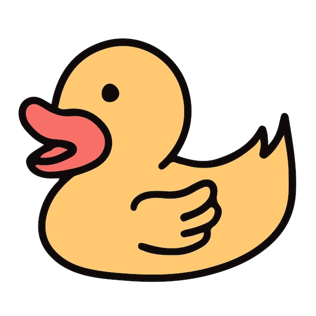 Cheerful Rubber Ducky in Vibrant Cartoon Style | Jiffy Designs