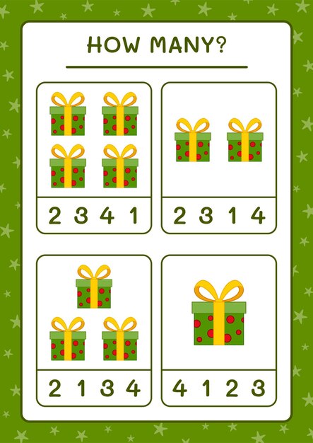 Counting Gift Boxes in Festive Holiday Illustration | Jiffy Designs
