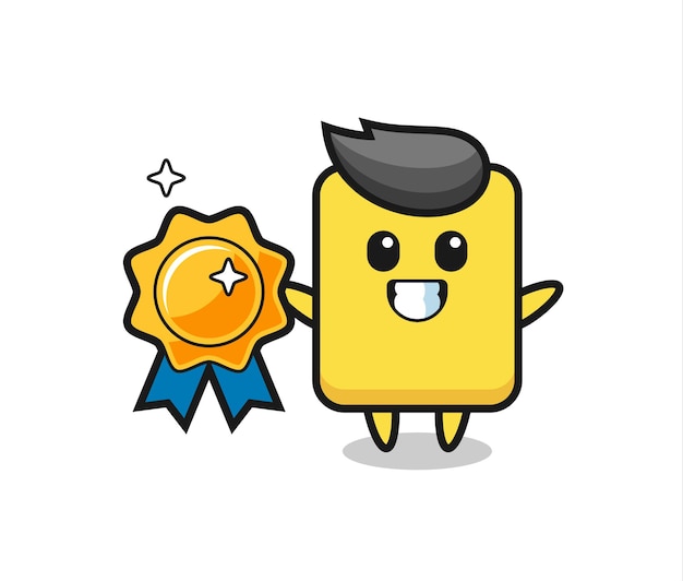 Cheerful Cartoon Character Holding Award Ribbon | Jiffy Designs