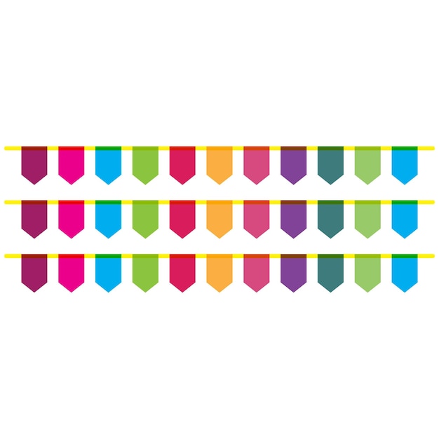 Vibrant Collection of Colorful Pennant Flags for Versatile Designs ...
