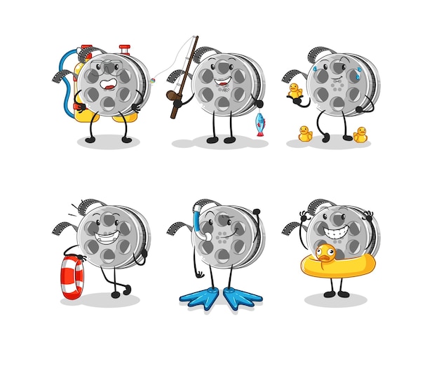 Playful Film Reel Characters Showcase Cinematic Charm | Jiffy Designs