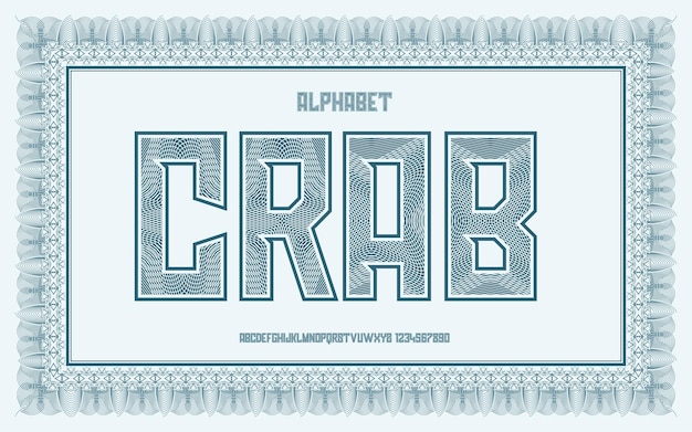 Decorative Alphabet Letters in Crab-Inspired Typography | Jiffy Designs