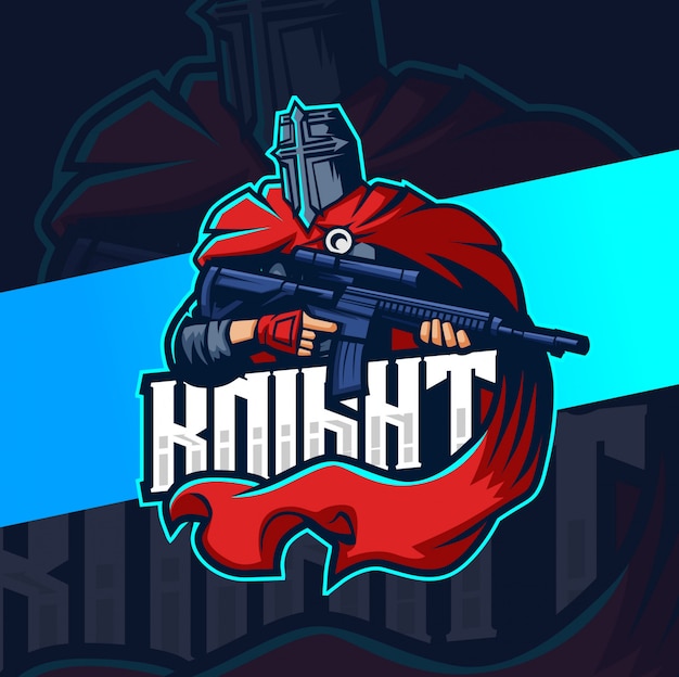 Fearless Knight Wielding Powerful Firearm in Neon-Lit City | Jiffy Designs