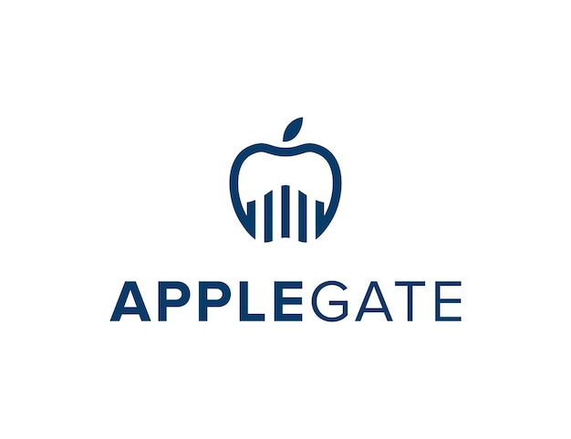 Sleek Apple Symbol with Vertical Bar Graph Motif | Jiffy Designs
