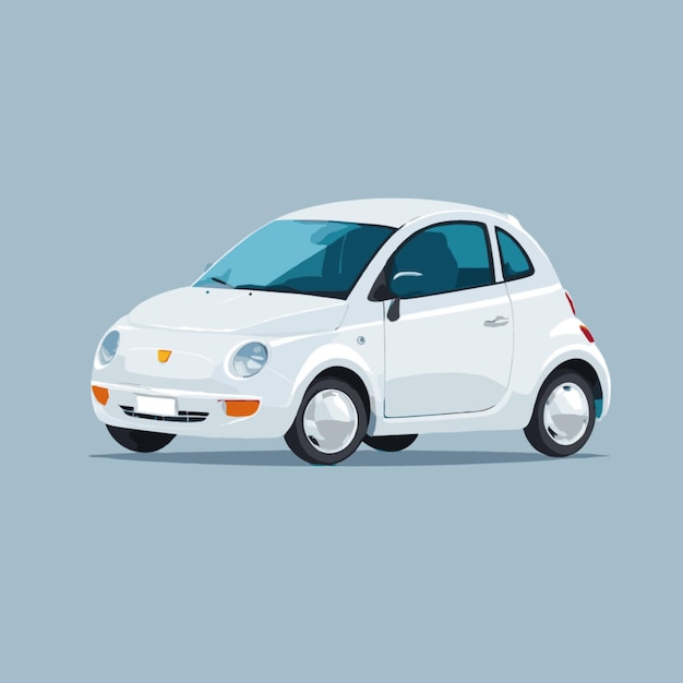 Compact and Charming White Compact Car | Jiffy Designs