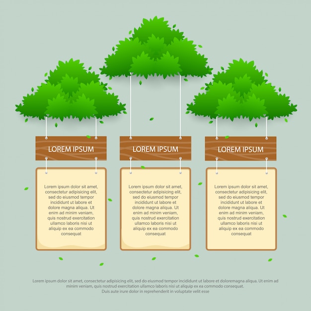 Vibrant Eco-Friendly Tree Infographic with Lorem Ipsum Placeholders ...